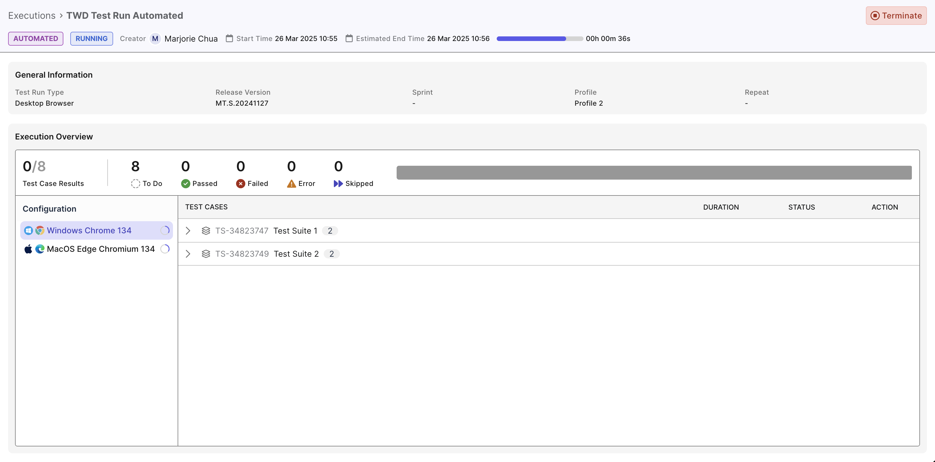 Create an automated test run | Katalon Docs
