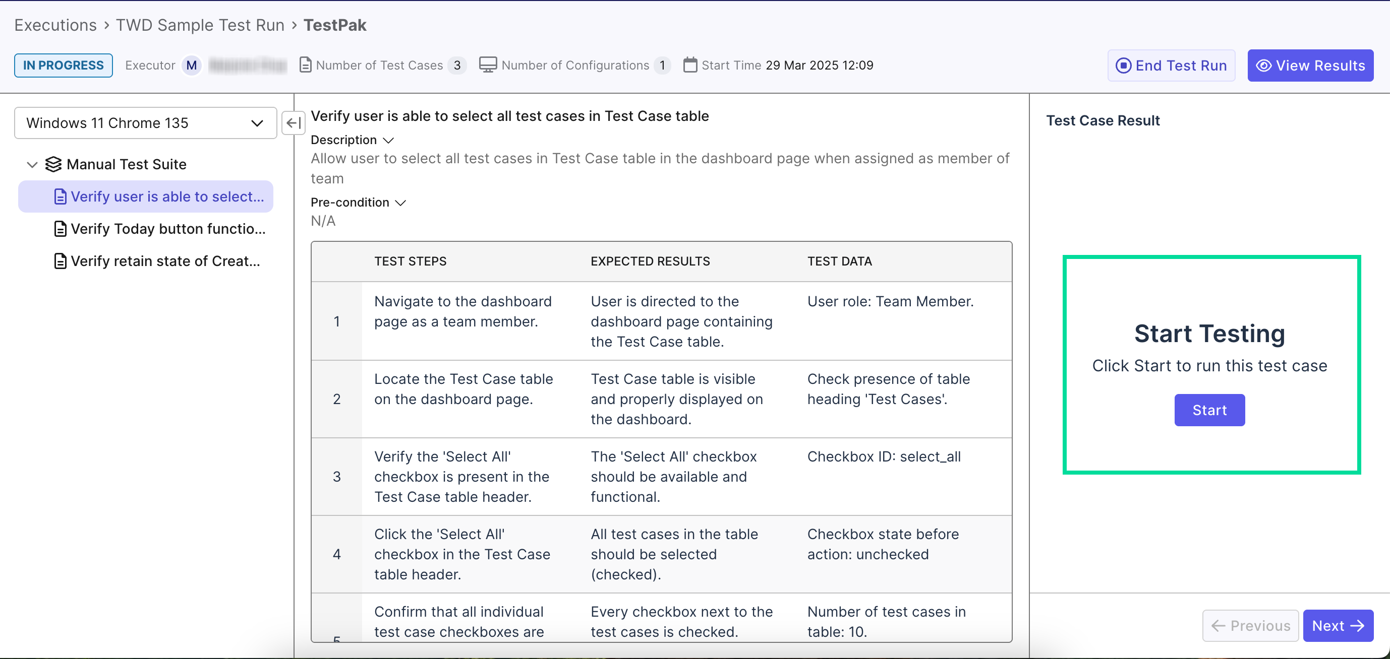 Add test results for manual executions | Katalon Docs